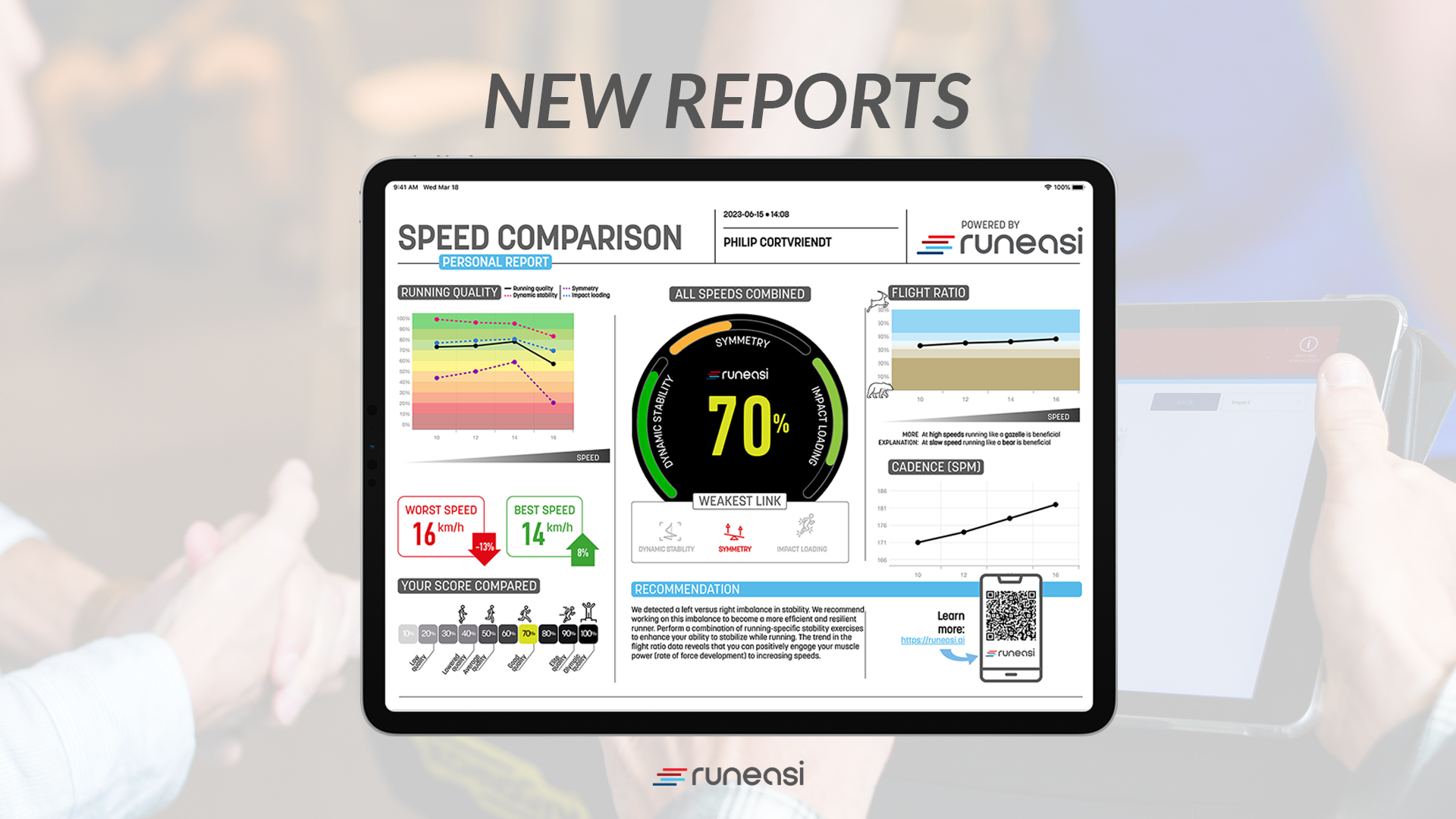 Provide running gait analysis data quicker than ever